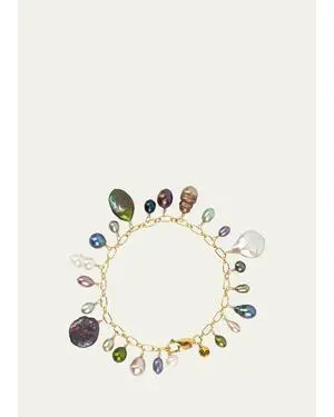 PRESLEY OLDHAM Compost Bracelet With Multicolor Pearls