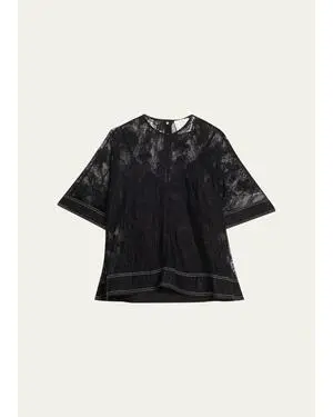 3.1 Phillip Lim Floral Lace Diional Blouse