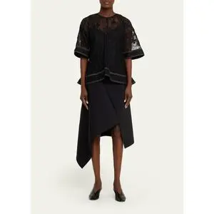 3.1 Phillip Lim Floral Lace Diional Blouse