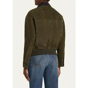 Bottega Veneta Suede Leather Blouson Jacket