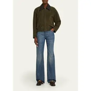 Bottega Veneta Suede Leather Blouson Jacket