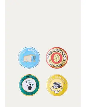 Jonathan Adler Hotel De Reve Coasters, Set Of 4 - Multi