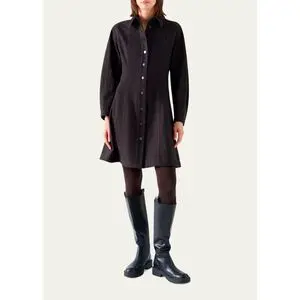 Akris Panel Winter Denim Shirtdress