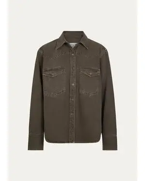 TWP Yellowstone Cotton Denim Shirt - Slate