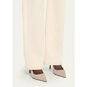 Brunello Cucinelli 80mm Monili Suede Slingback Pumps