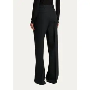 Saint Laurent Wool Grain De Poudre Straight-leg Trousers
