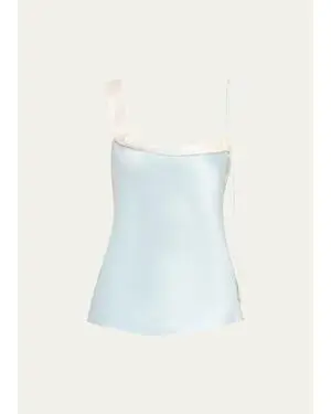 TOM FORD Ribbon Silk Cami Top - Azure