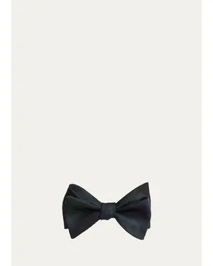 Ralph Lauren Purple Label Plaid-print Cashmere-silk Bow Tie - Blue Multi
