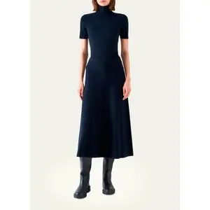 Akris Mock Turtleneck Stretch Wool Top