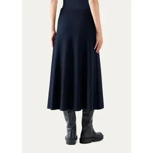 Akris Stretch-wool A-line Midi Skirt