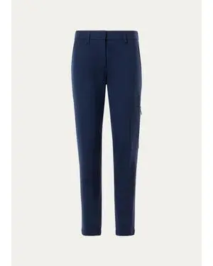 Akris Mila Wool Tapered-leg Ankle Cargo Pants - Navy