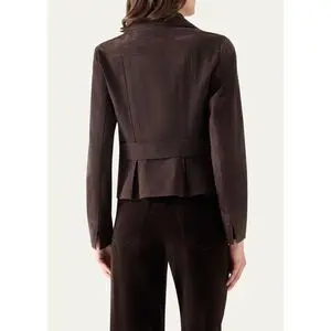 Akris Suede Motorbike Jacket