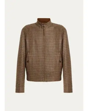 Gabriela Hearst Graham Houndstooth Cashmere & Silk Jacket