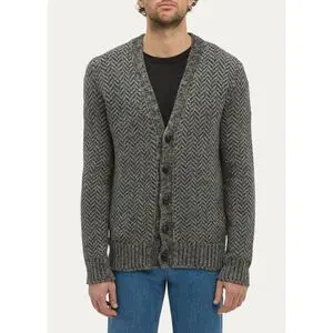 Gabriela Hearst Gentry Chevron-knit Cashmere Cardigan