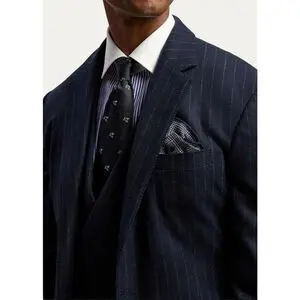 Ralph Lauren Purple Label Plaid Cashmere-silk Pocket Square