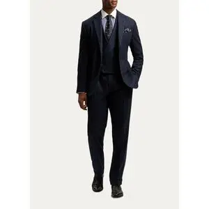 Ralph Lauren Purple Label Plaid Cashmere-silk Pocket Square