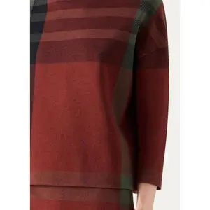 Akris Jacquard Check Boxy Sweater