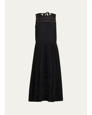 3.1 Phillip Lim Pleated A-line Midi Dress - Black
