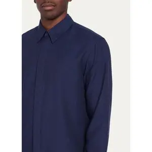 Gabriela Hearst Cotton & Cashmere Shirt - Dark Navy