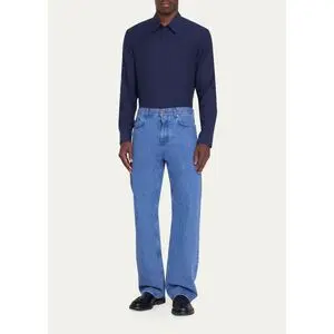 Gabriela Hearst Cotton & Cashmere Shirt - Dark Navy