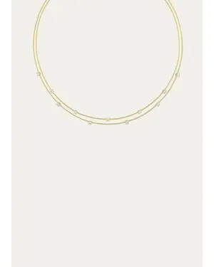 Paul Morelli 18k Yellow Double Unity Necklace With 11 Diamonds - Gold