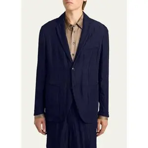 Giorgio Armani Textured Two-button Blazer