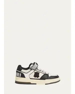 Amiri Ma Skyline Mesh And Leather Low-top Sneakers - Black