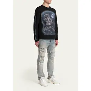Amiri Ma Skyline Mesh And Leather Low-top Sneakers - White