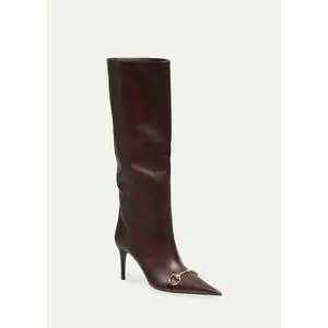 Gucci Donna 80mm Leather Boots - Spice