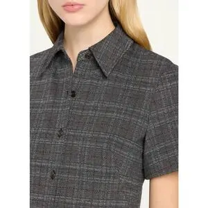 Theory Easy A-line Glen Plaid Mini Dress