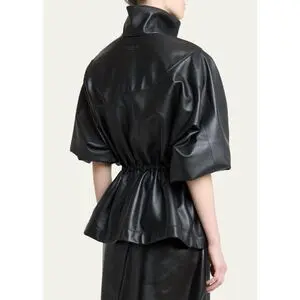 Givenchy Leather Drawstring Tracksuit Jacket
