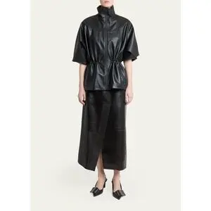 Givenchy Leather Drawstring Tracksuit Jacket