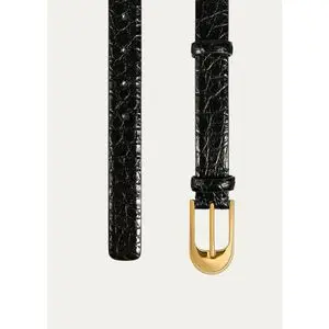 Khaite Dome Embossed Leather Belt