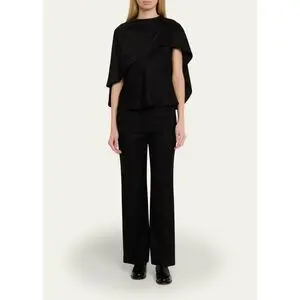 Simkhai Eliora Satin Cape Top