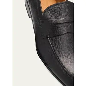 TOD'S Mocassino Gomma Leather Rubber-sole Penny Loafers