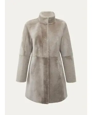 Gorski Merino Lamb Shearling Stroller Coat