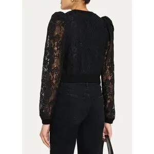 Alice + Olivia Kitty Lace Overlay Cardigan