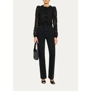 Alice + Olivia Kitty Lace Overlay Cardigan