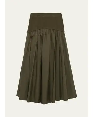 Simkhai Ovie Midi Skirt - Fern