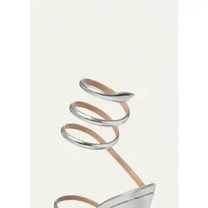 Rene Caovilla 105mm Cleo Metallic Leather Sandals