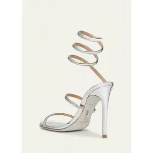 Rene Caovilla 105mm Cleo Metallic Leather Sandals