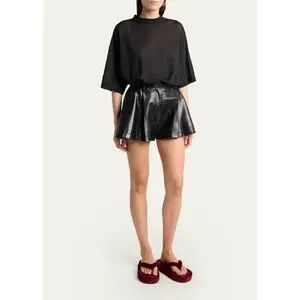 Balenciaga Jet Lag Stretch Velvet Platform Thong Sandals - Flame