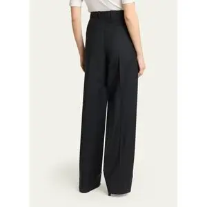 Givenchy Pleated Wool-mohair Tuxedo Pants