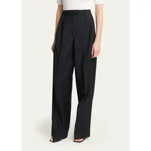 Givenchy Pleated Wool-mohair Tuxedo Pants