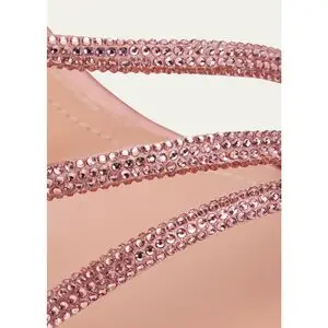 Rene Caovilla 80mm Cleo Crystal Satin Sandals