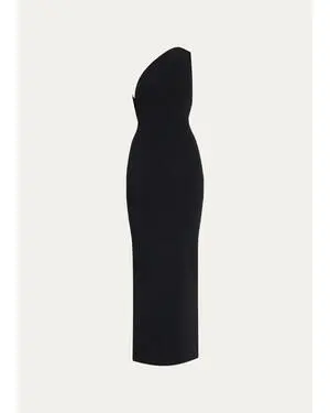 Christopher Esber Concave Wired One-shoulder Knit Dress