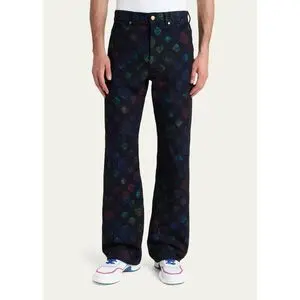 Casablanca Monogram Straight-leg Jeans