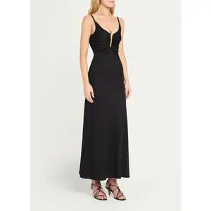 Christopher Esber Droplet Crystal Clasp Cami Maxi Dress