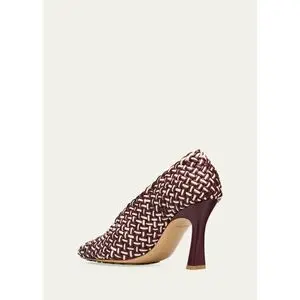 Bottega Veneta 90mm Sofia Intrecciato Leather Pumps