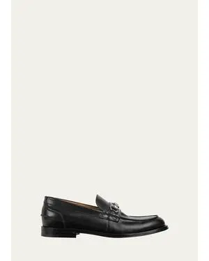 Gucci Dromos Leather Horsebit Loafers